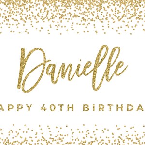 DIGITAL OR PRINTED 40th Birthday Decoration for Women Birthday Backdrop ...