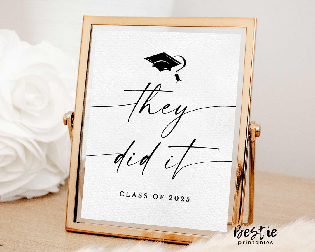 They Did It Sign, Grad Party Signs for Twins, Graduation Party for ...