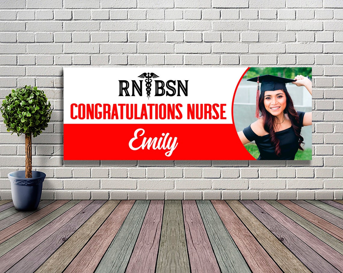 Nurse Graduation Banner Nursing Graduation Banner Rn Bsn Lpn Nurse ...