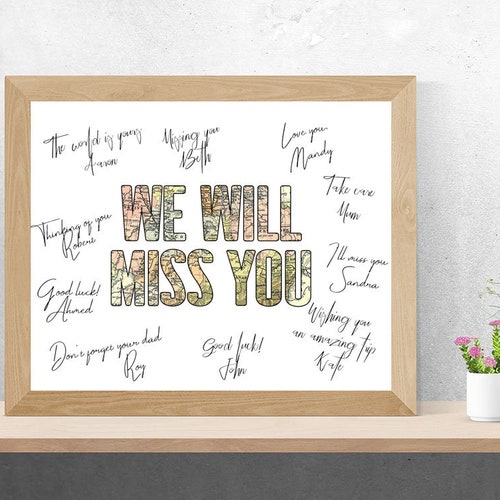 We Will Miss You Banner / Personalized Retirement Party Sign / - Etsy