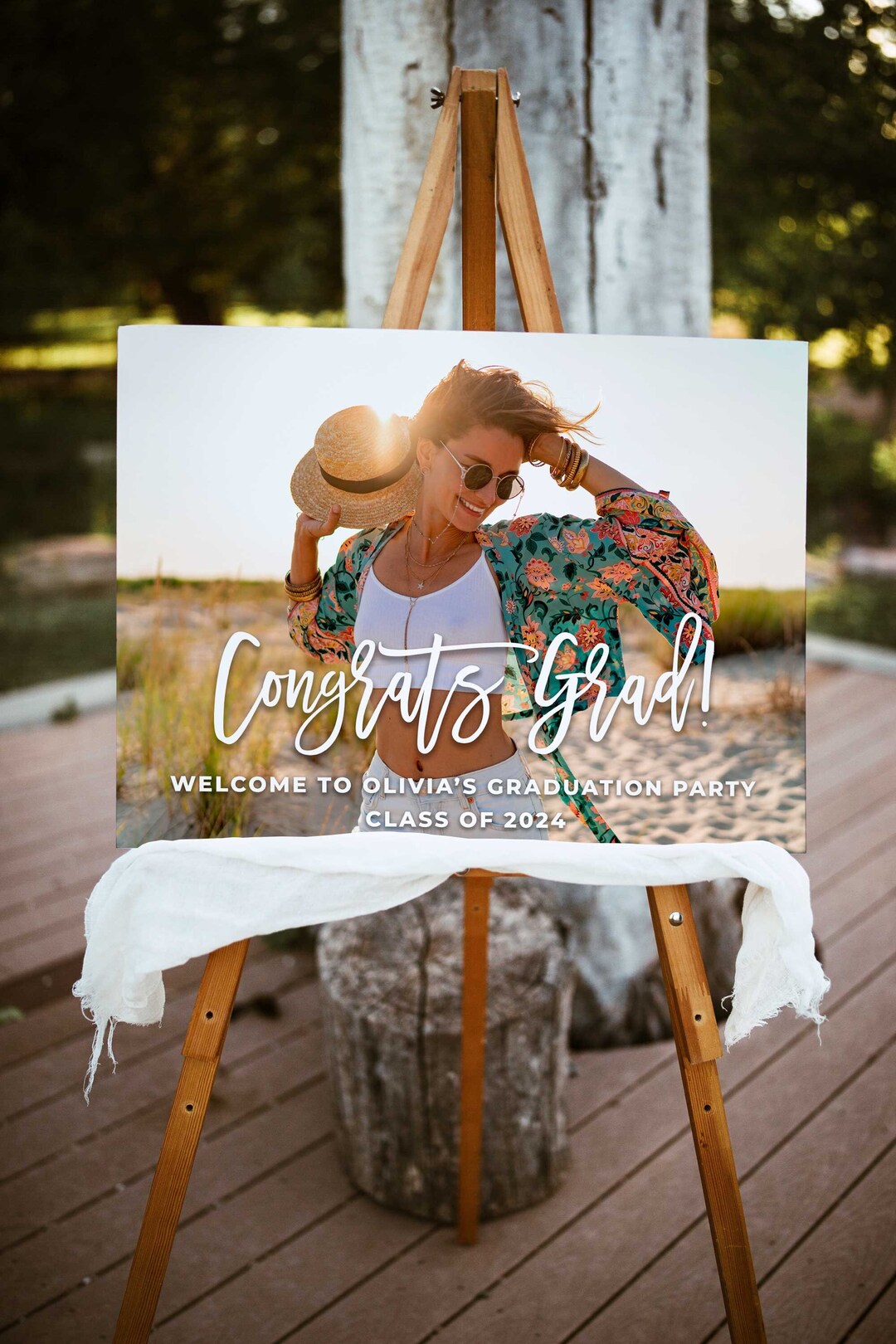 SALE Photo Graduation Welcome Sign With Picture, Horizontal, Graduation ...