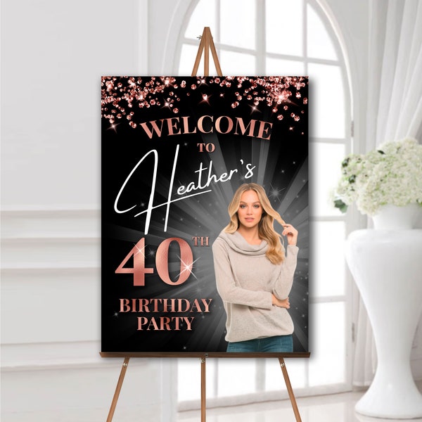 40th Invite Photo - Etsy