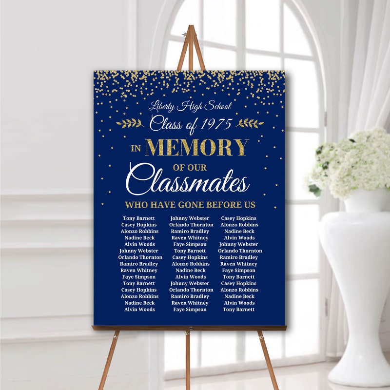 Class Memorial Poster - Etsy