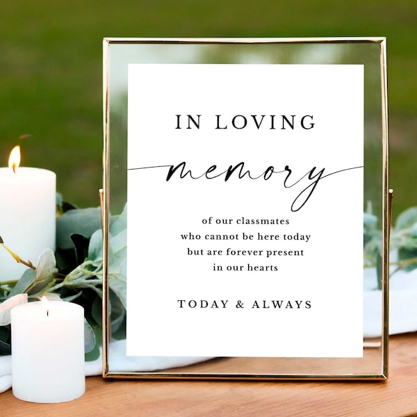 Memorial Tribute for a Class Reunion Ideas - Etsy