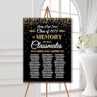 Memorial Board for Reunion in Memory of Classmates Sign Class Reunion ...