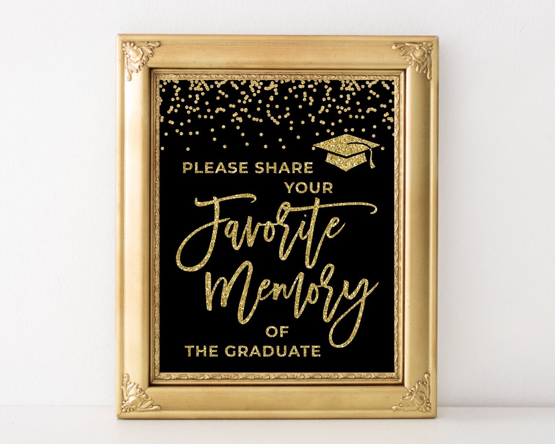 Share your favorite memory of the graduate sign Graduation | Etsy