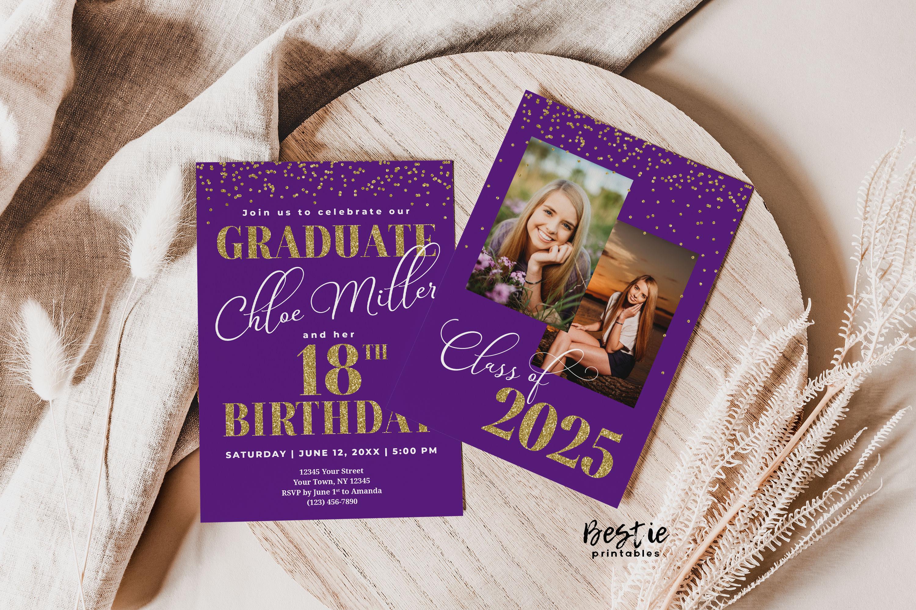 Combined Graduation Party Invitations