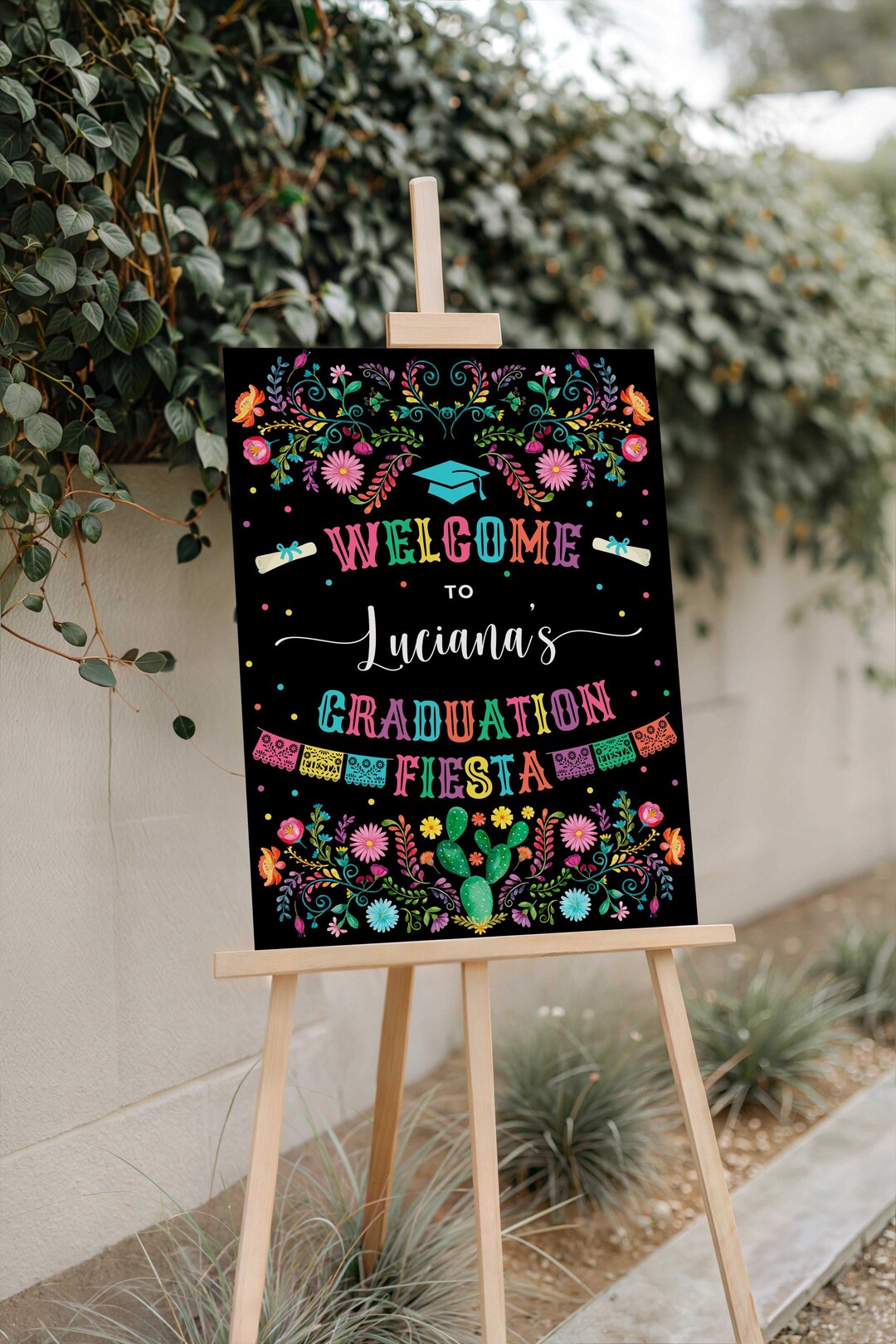 Graduation Fiesta Welcome Sign, Mexican Theme Graduation Foam Board or ...