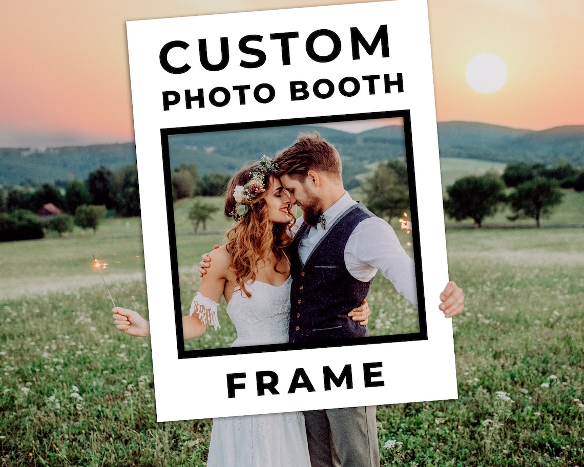 Digital Or Printed Custom Photo Booth Frame Custom Photo Props Etsy