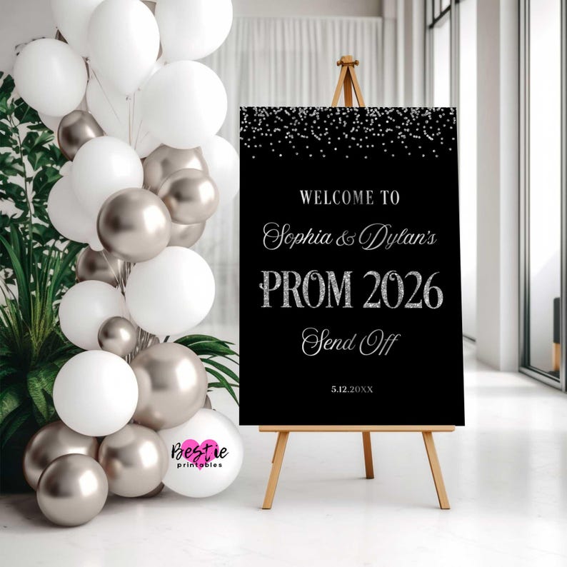 Prom Send off Party Sign, Senior Prom Send-off Poster, Welcome Sign ...