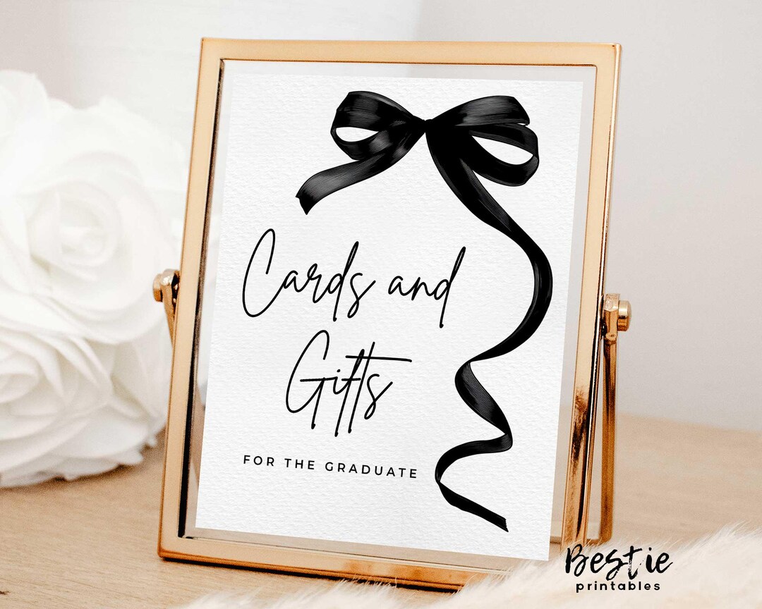 Coquette Graduation Signs, Cards and Gifts for the Graduate Sign, Grad ...