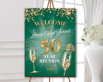Family Reunion Personalized Welcome Sign Printable File Gold - Etsy