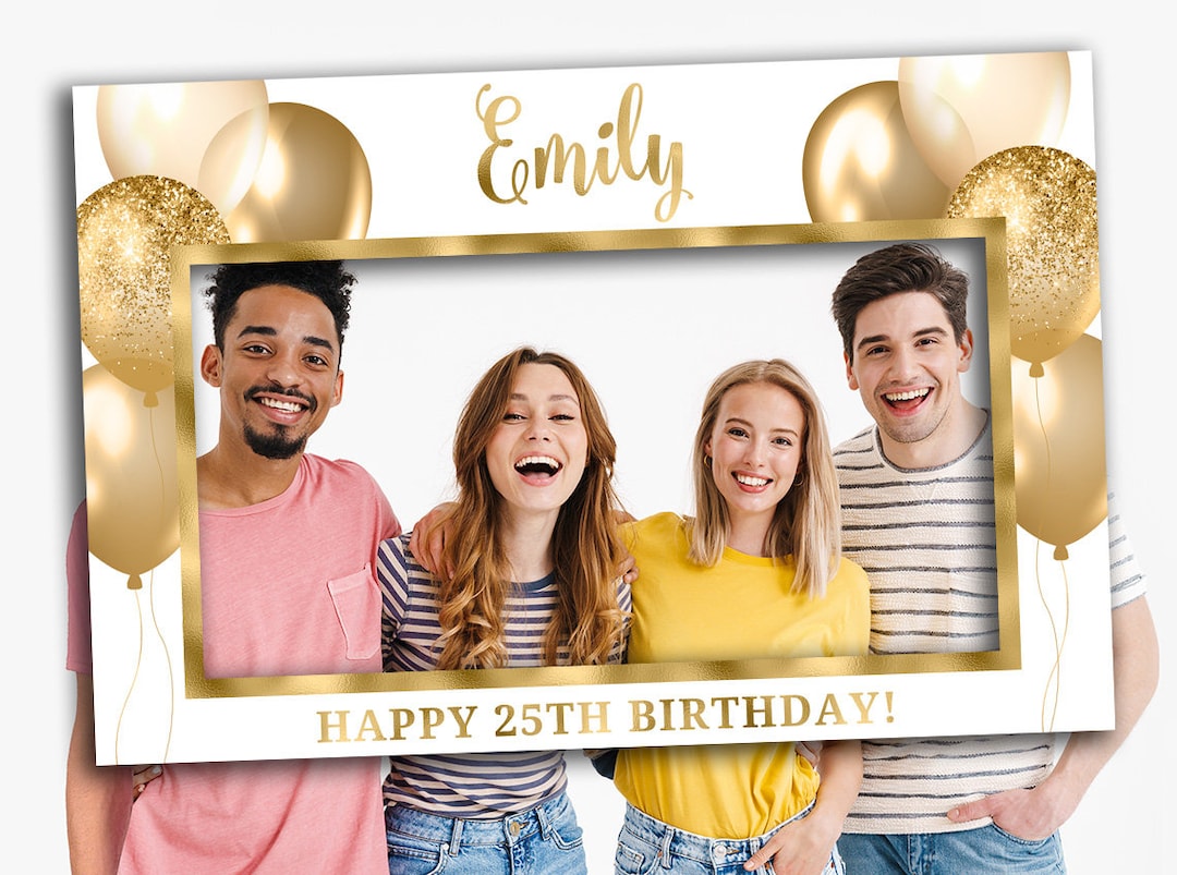 Birthday Selfie Board Birthday Party Decorations Gold Gift for Her ...