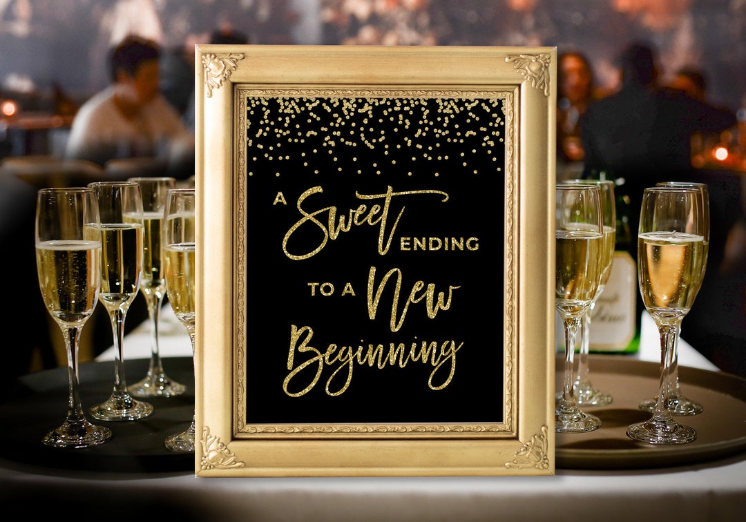 Sweet Ending to a New Beginning Sign Retirement Sign for Woman ...