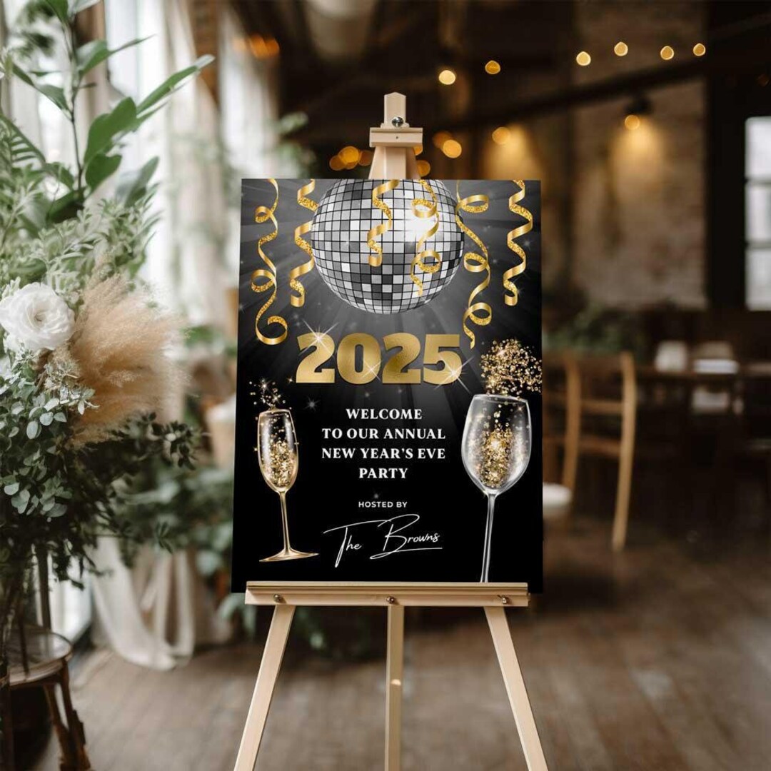 New Years Eve Welcome Sign, New Years Eve Decorations, New Years Eve ...