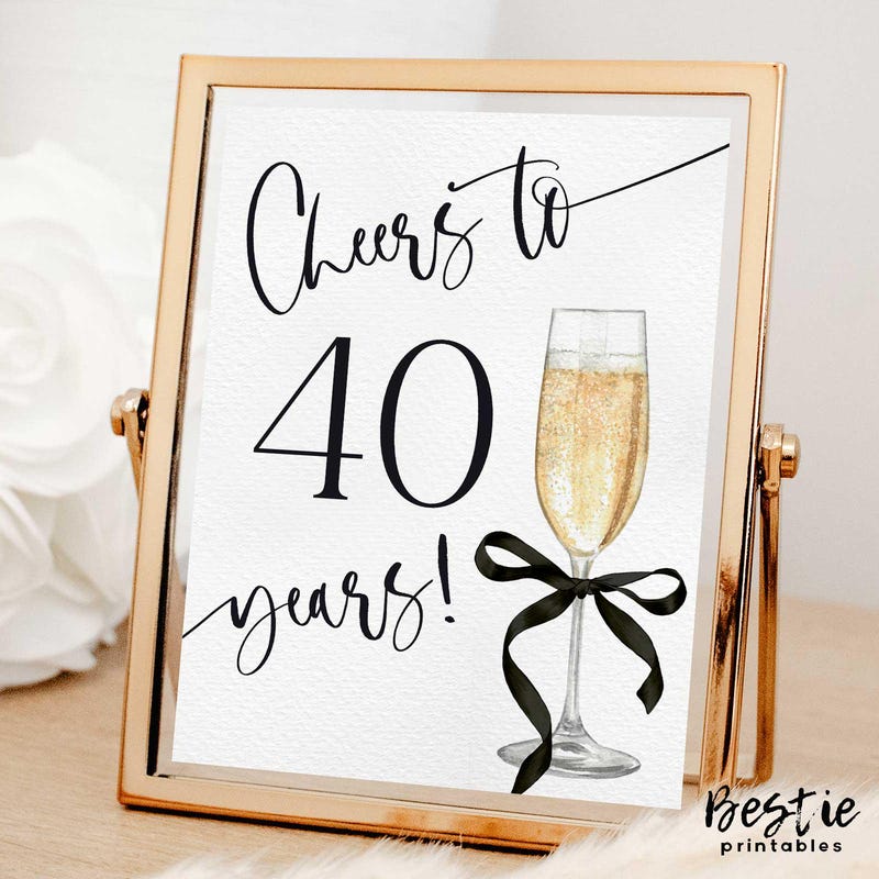 Cheers to 40 Years - Etsy
