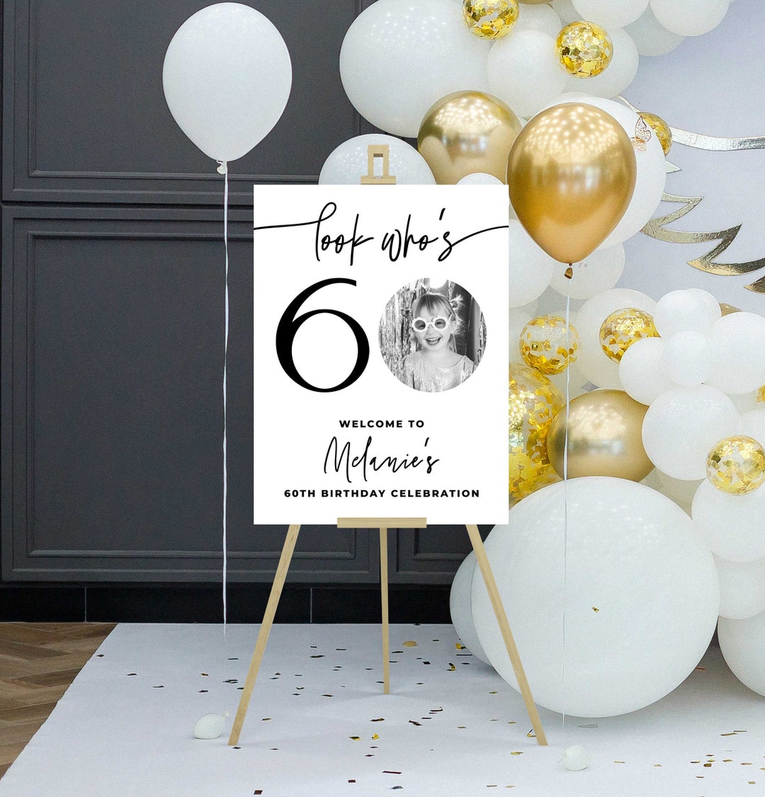 Look Who's 60 Welcome Sign 60th Birthday Foam Board With - Etsy