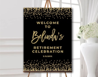 Retirement Celebration Party Welcome Sign Printable - Etsy
