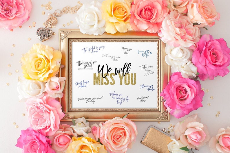 Farewell Gift Farewell Sign Printable Guestbook Sign Printable Farewell ...