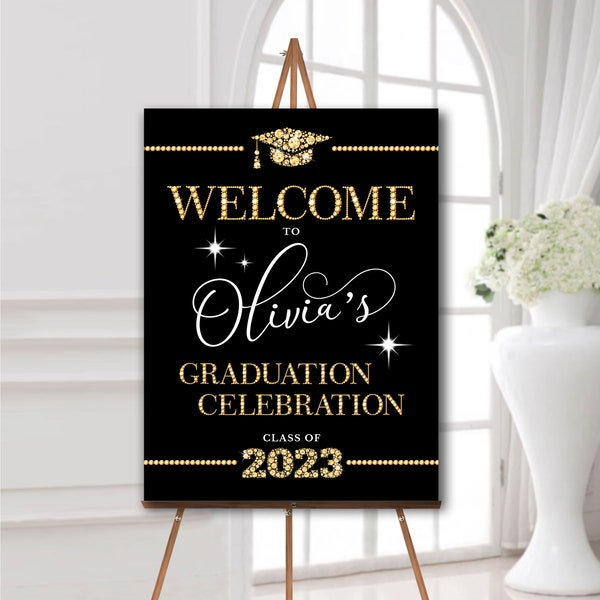 Black and Gold Graduation Party Decorations - Etsy