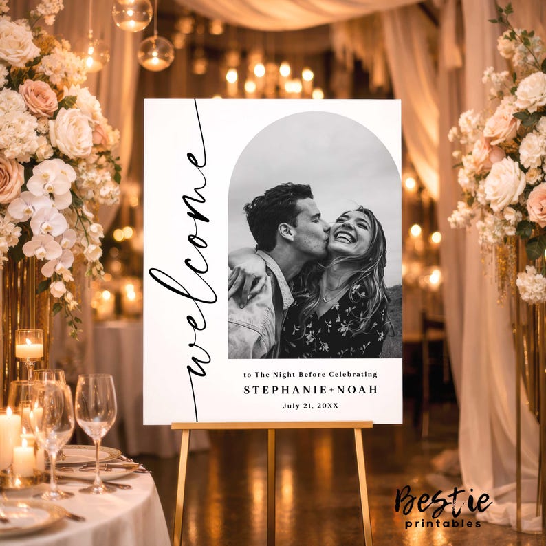 Night Before Welcome Sign, Rehearsal Dinner, Wedding, Couples Shower ...