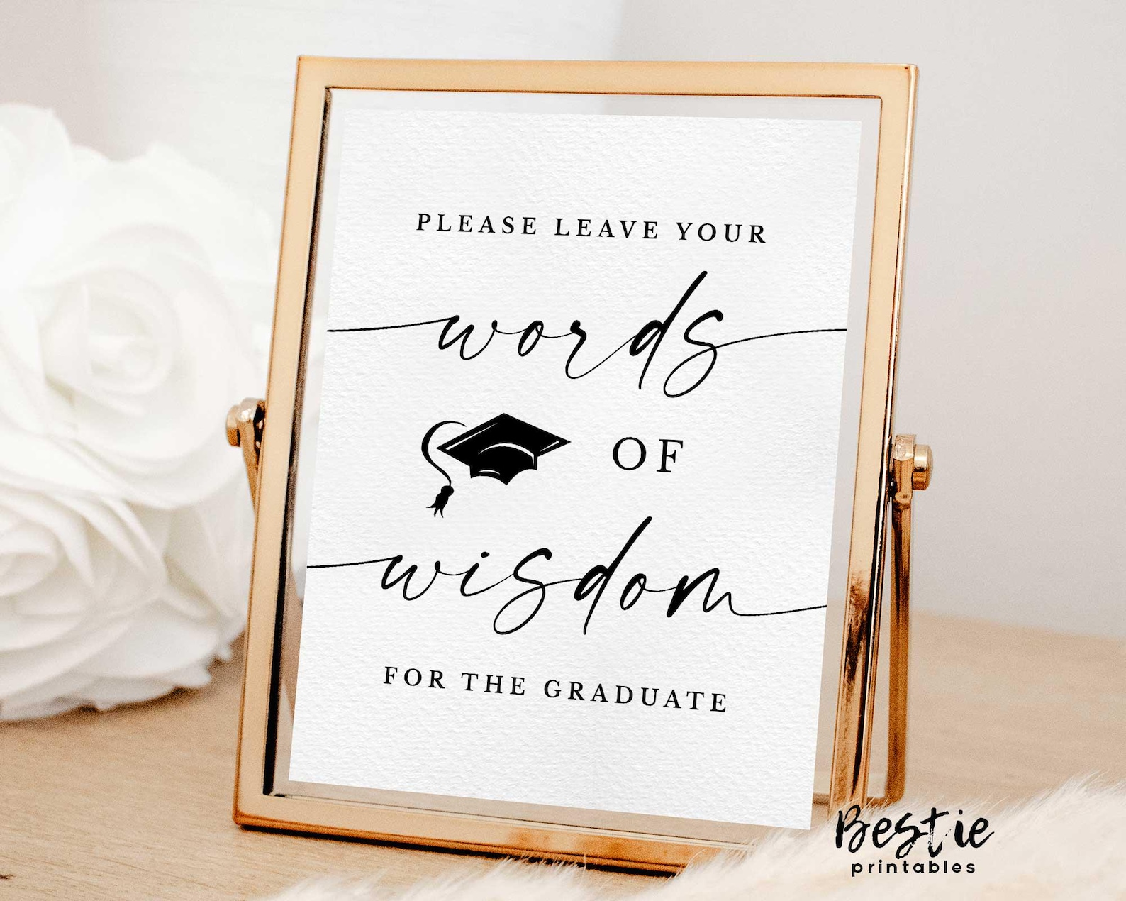Words of Wisdom for the Graduate Sign, Graduation Advice and Wishes ...