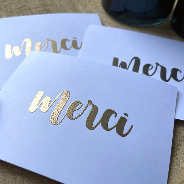 Merci Thank You Card - Etsy