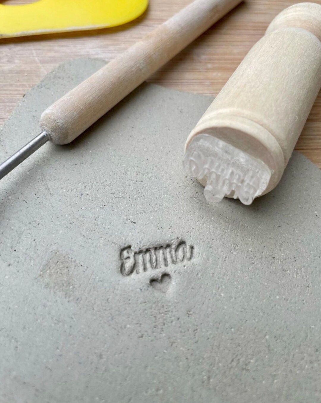 Monogram Pottery Stamp. Acrylic Ceramic Stamp With Signature. Pottery ...