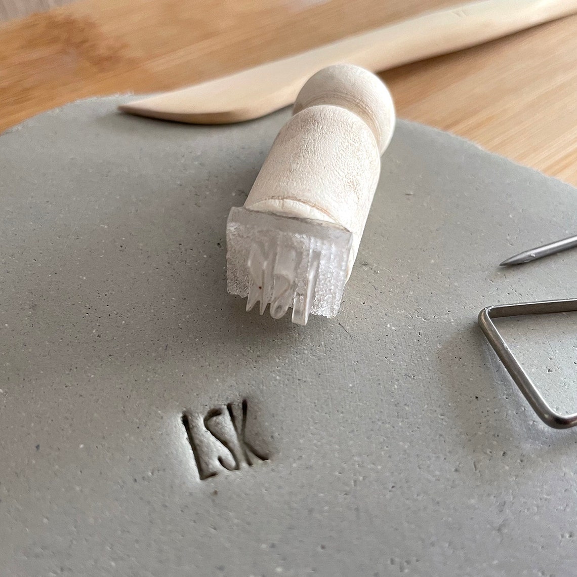 Monogram Pottery Stamp. Acrylic Ceramic Stamp With Signature. - Etsy