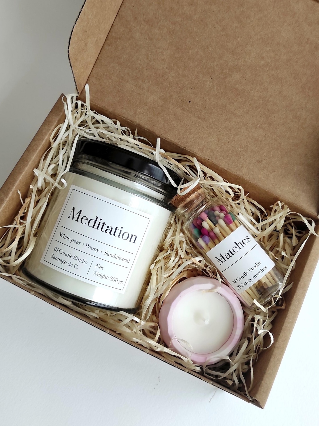 Meditation Gift Box - Relaxing and Mindful Gift - Matches and Candle ...