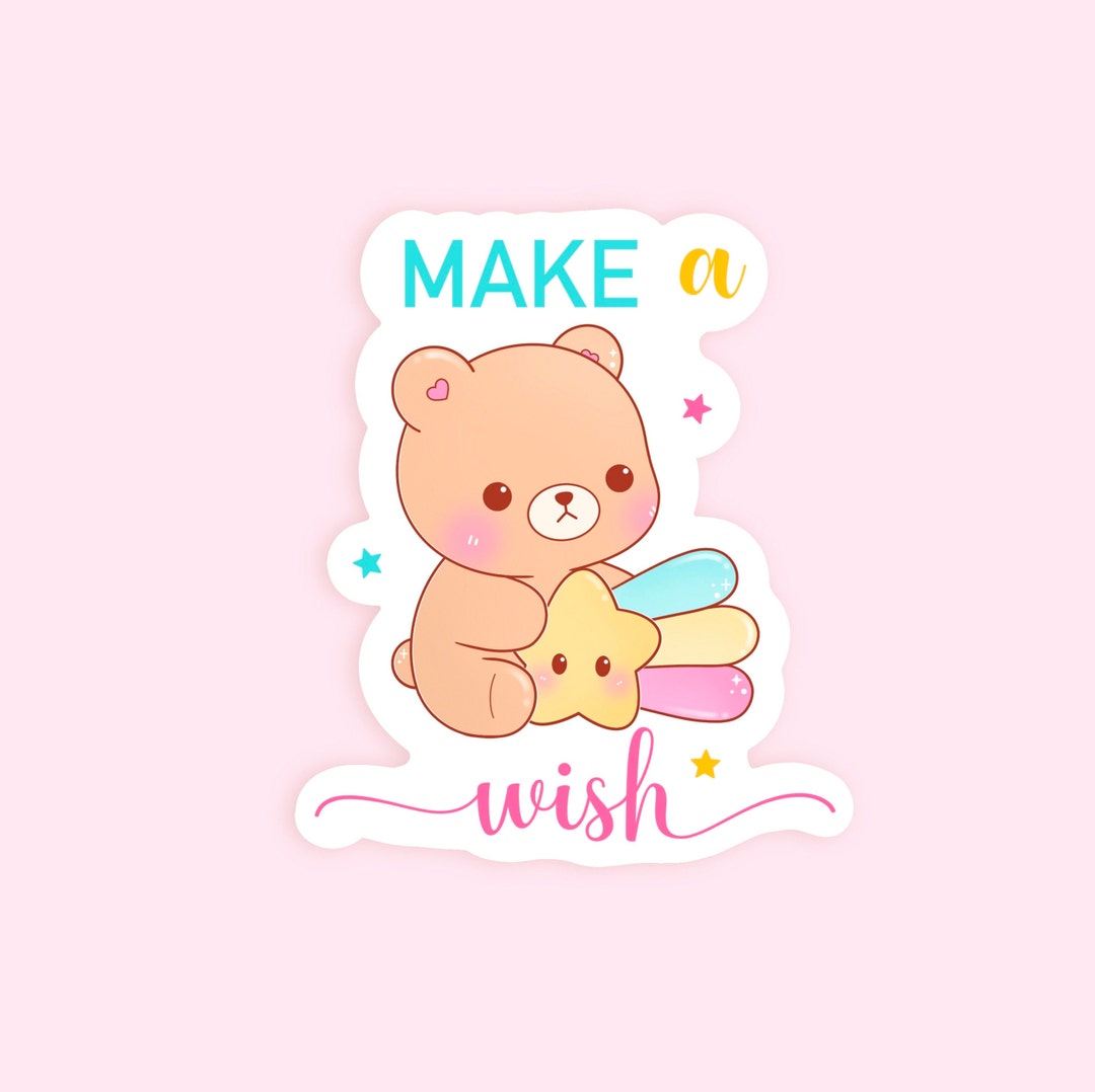 Die Cut Sticker Make a Wish Cute Sticker Journal Planner - Etsy