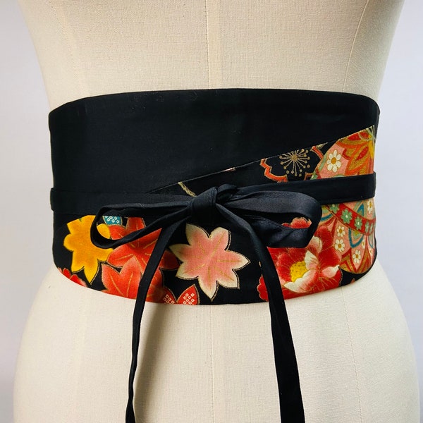 Black Obi Belt - Etsy