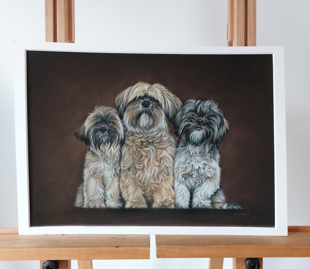 Newfoundland Dog Art,custom Dog Drawing,newfoundland Pencil Drawing ...