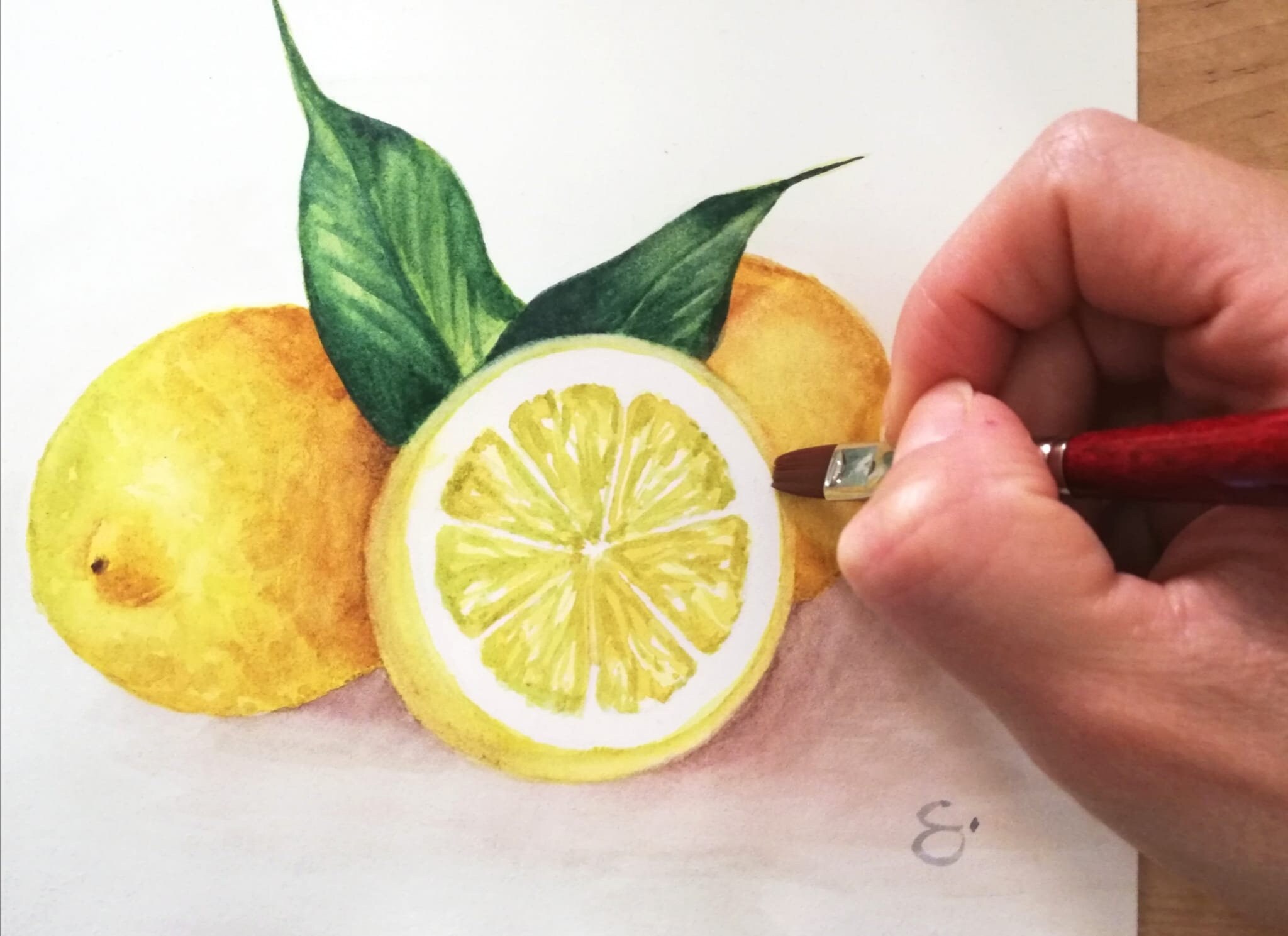 Lemons Artworksicily Lemon Art Watercolorwatercolor | Etsy