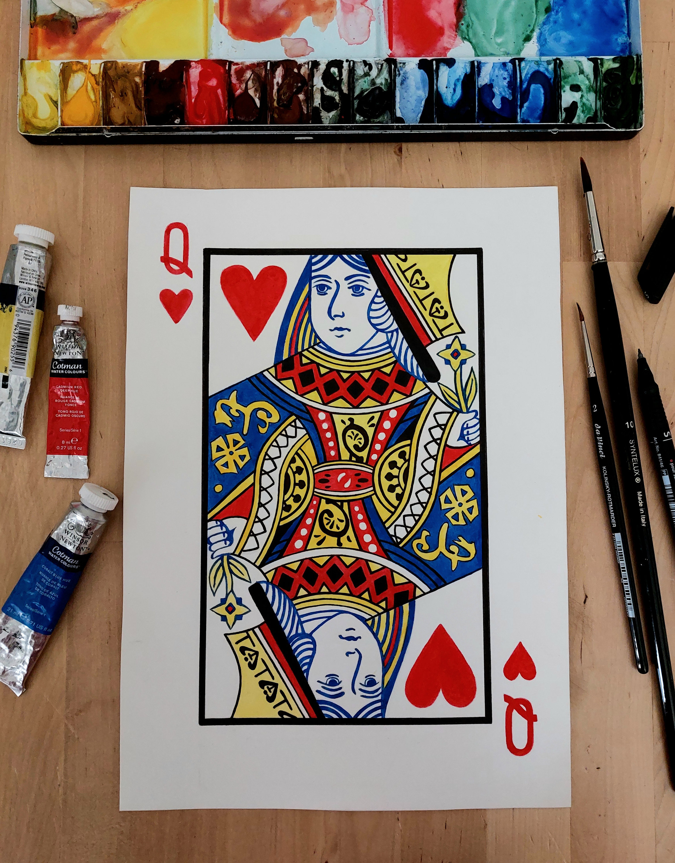 Queen Of Hearts Card Drawing