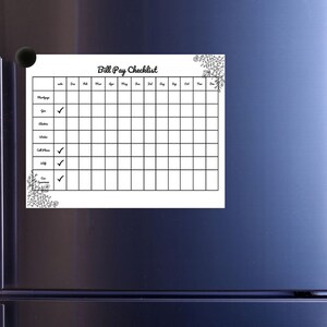 Editable Bill Pay Checklist Simple Floral - Etsy