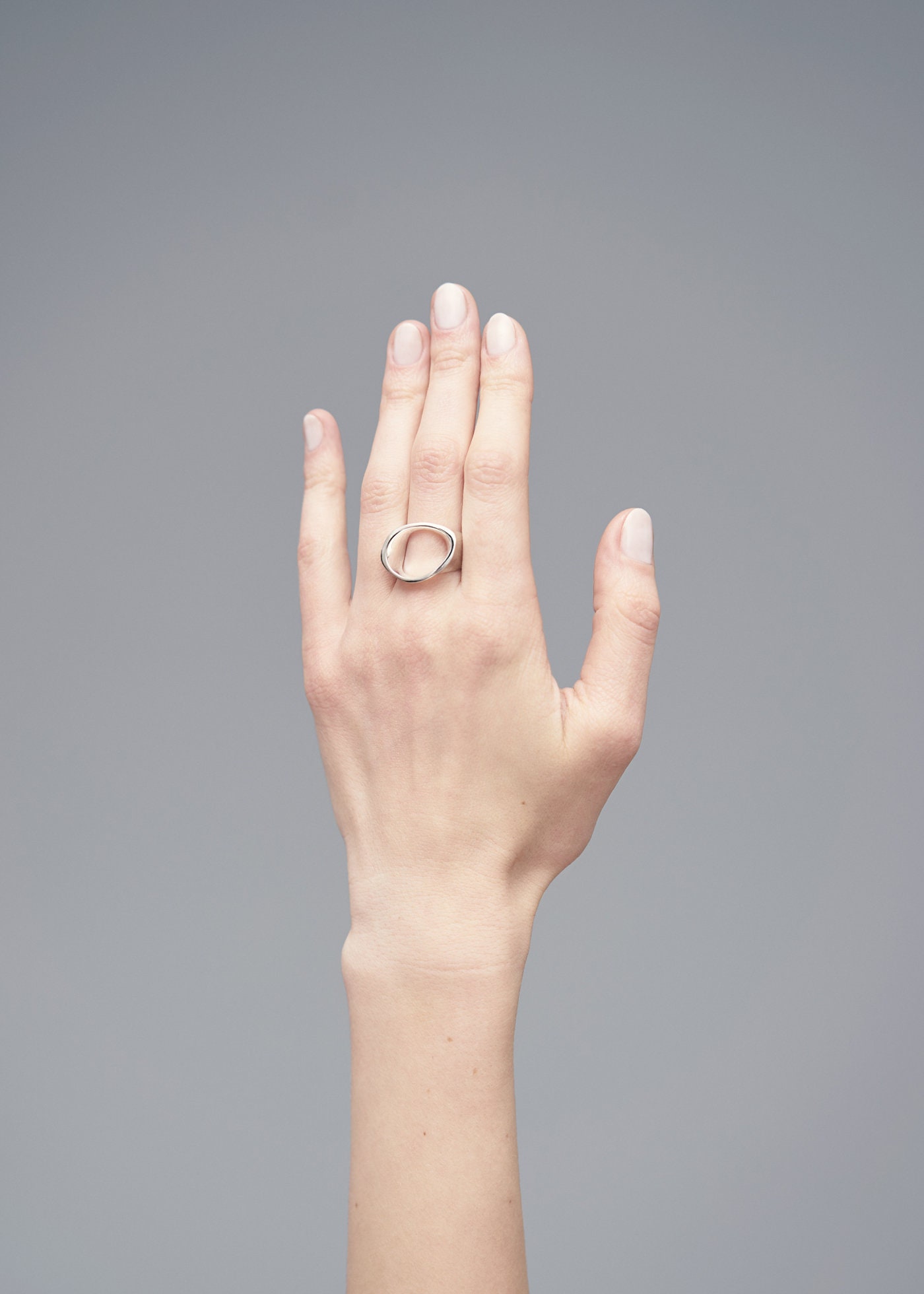 Modern Chunky Open Circle Unique Ring - Sterling Silver - Etsy