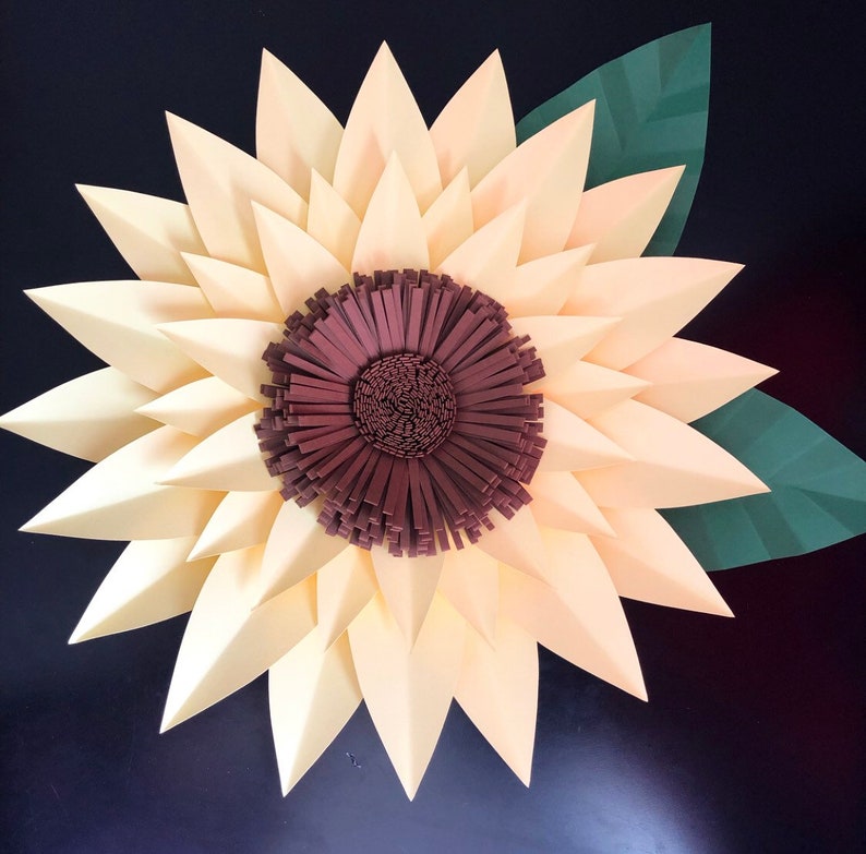 No.3 Instant Download PDF Paper Sunflower Template Paper | Etsy