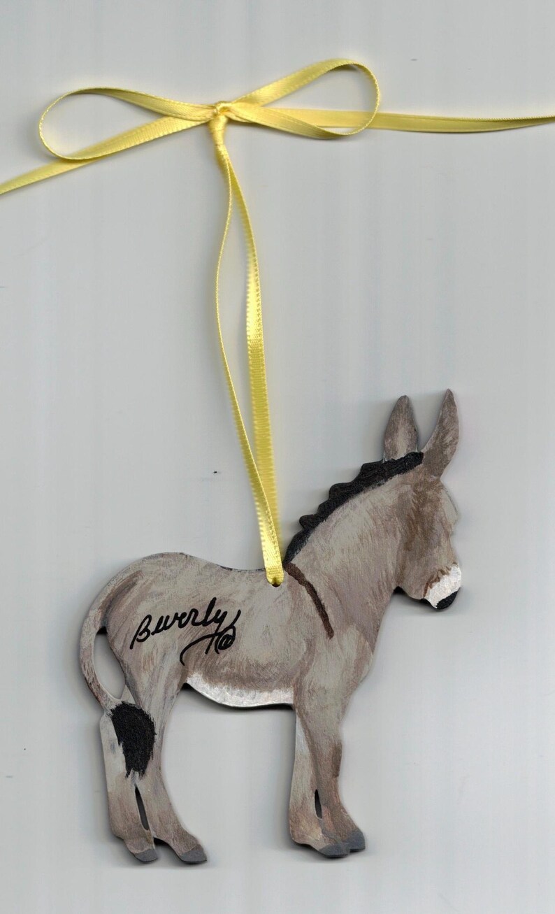 Handmade Wooden Donkey Ornament : Hand-painted, Detailed Design - Etsy