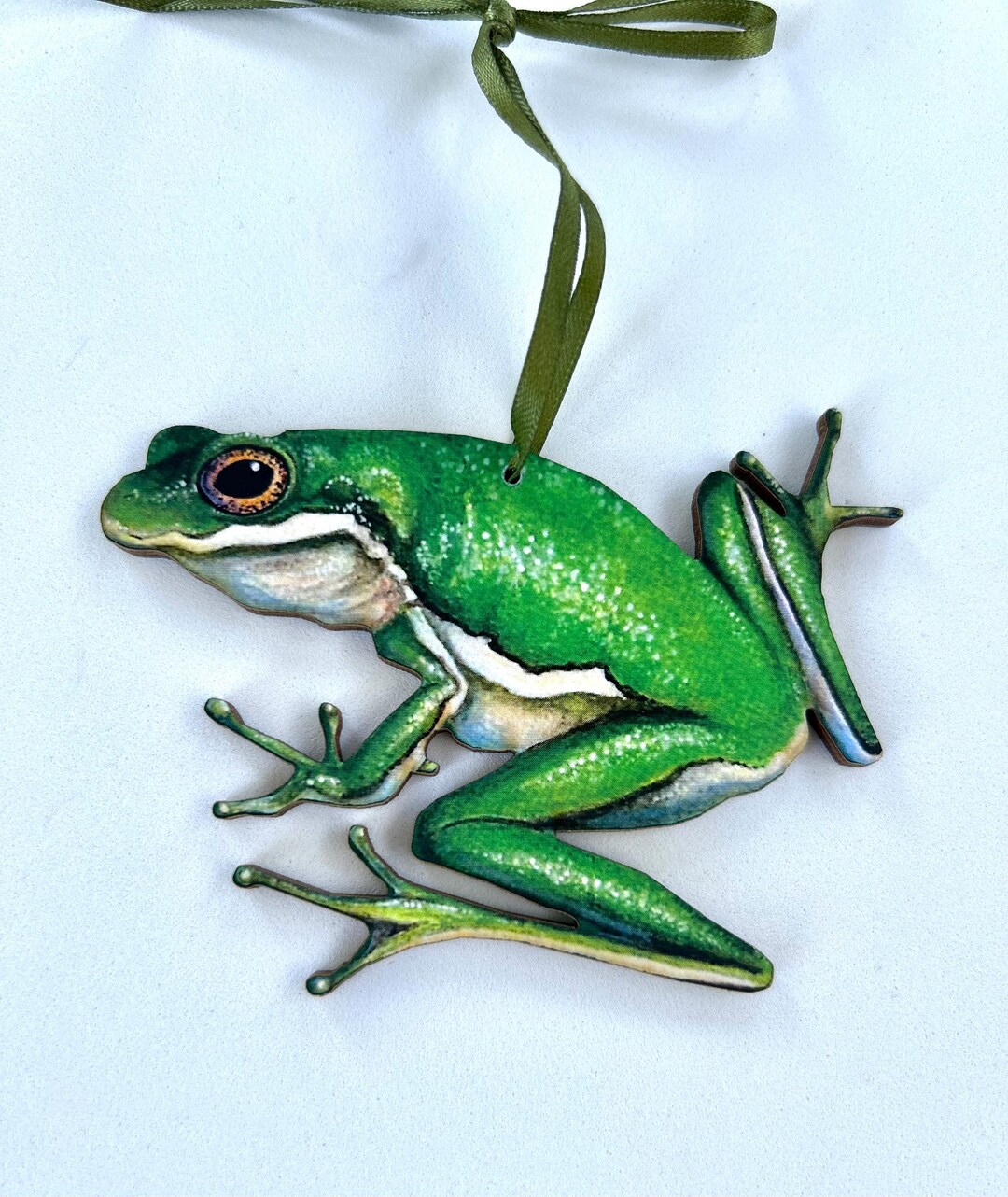 Native Florida Green Tree Frog Ornament by Beverly Osborne - Etsy
