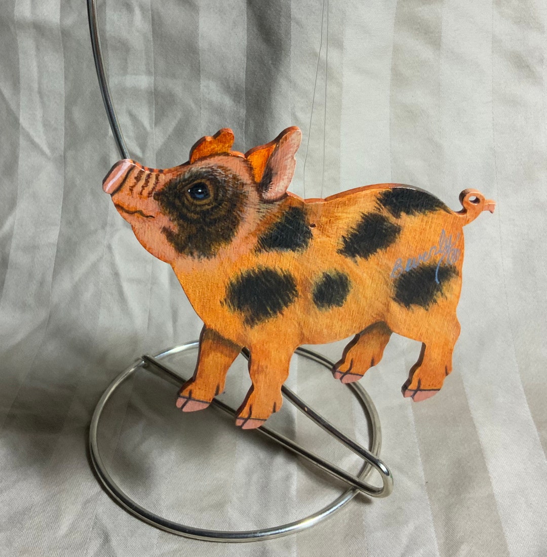 Piglet Ornament, Unique Spotted Pig Gift, Christmas Gift, Pig Lover ...