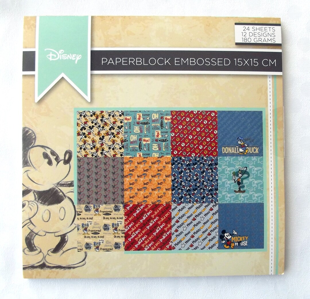 Disney Mickey Mouse Scrapbooking Paper Block Block of Your - Etsy