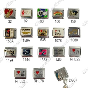 Music Italian Charms Your Choice 9mm for Italian Charm Bracelet Charm ...