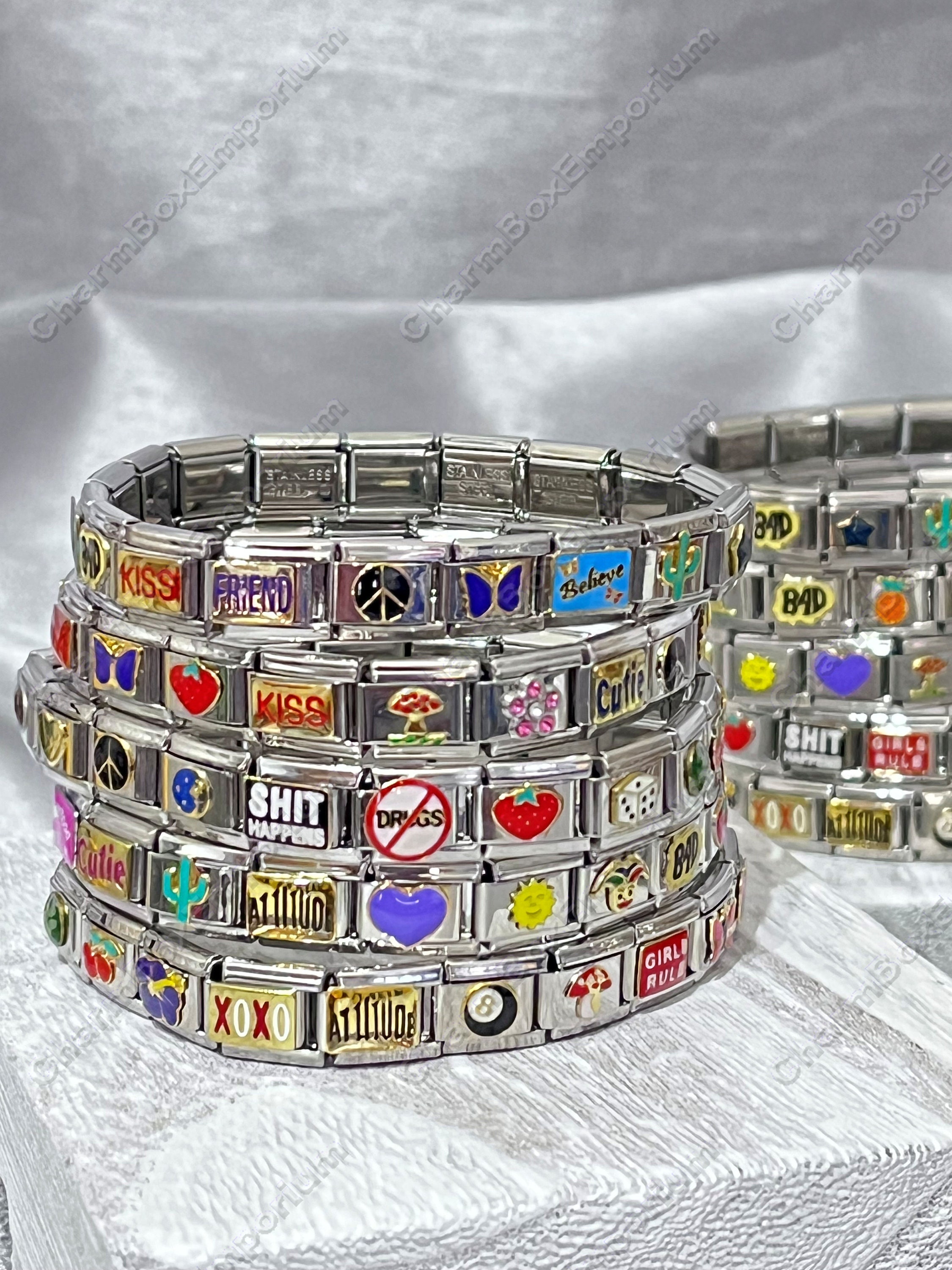 Italian Charms Flowers Your Choice 9mm for Italian Charm Bracelet Charm ...