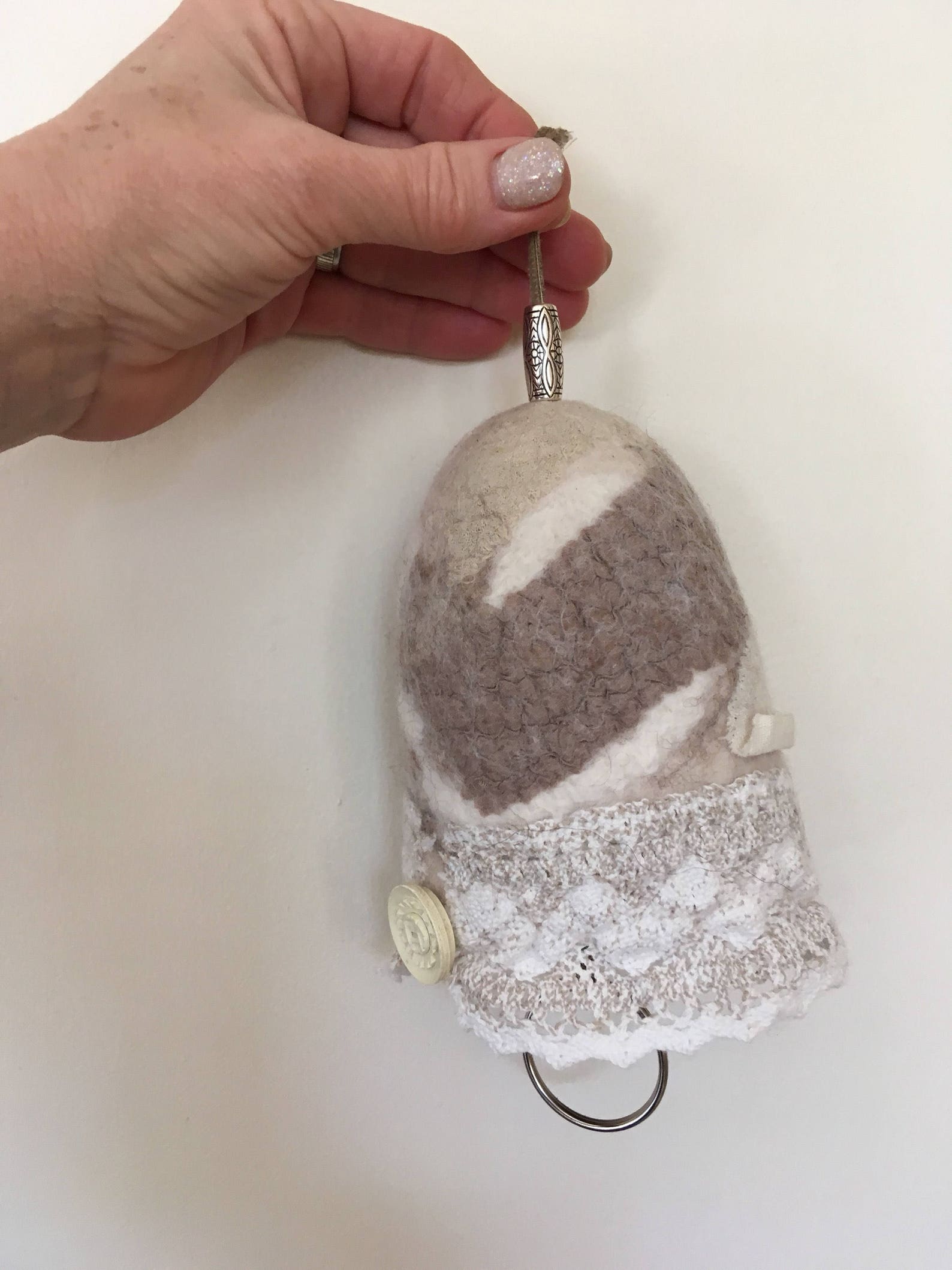 Mori Girl Merino Wool Key Bell: Vintage Lace Key Holder - Etsy