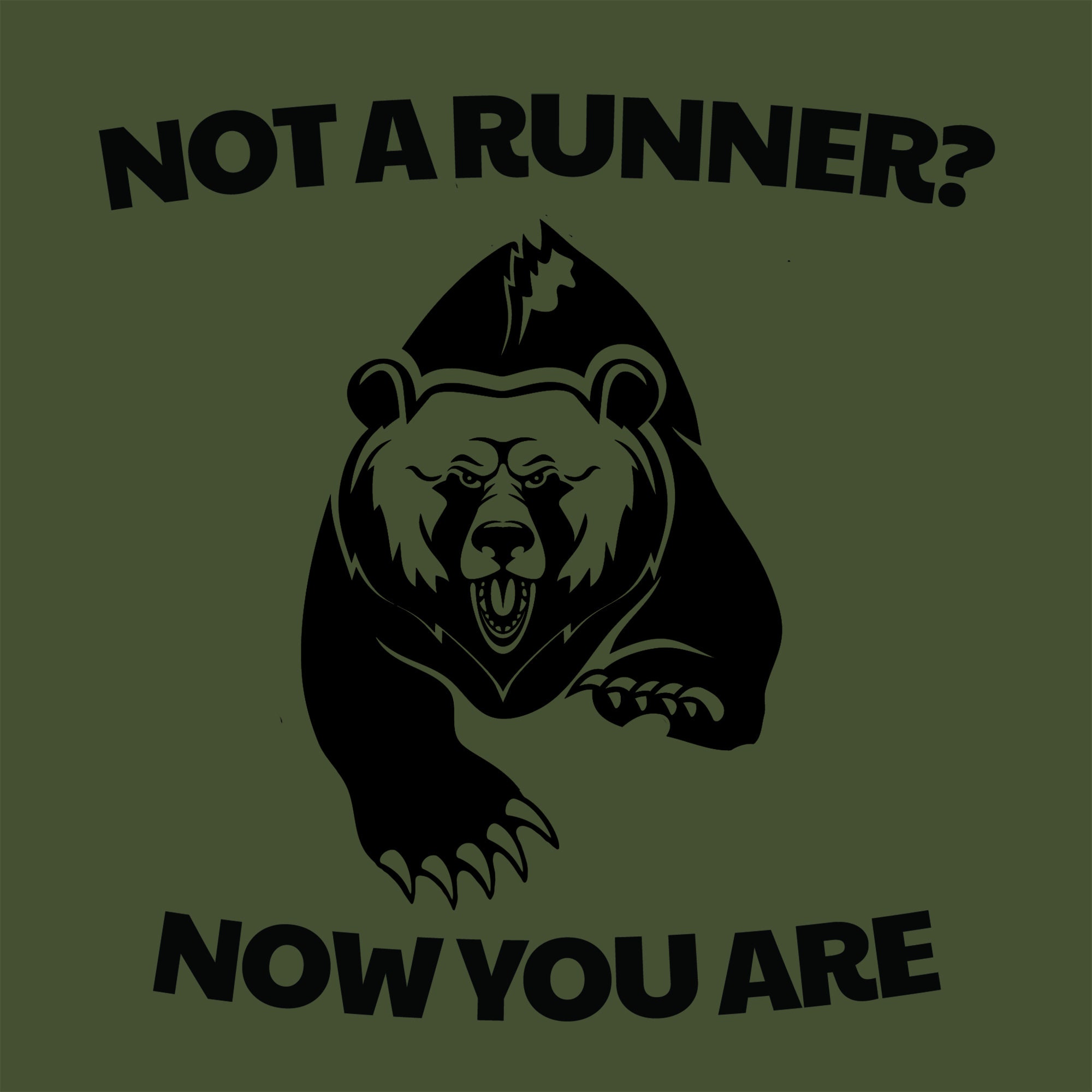 Not a Runner? | Bear Attack | Funny Novelty T-shirt | Super Soft Tee - Etsy