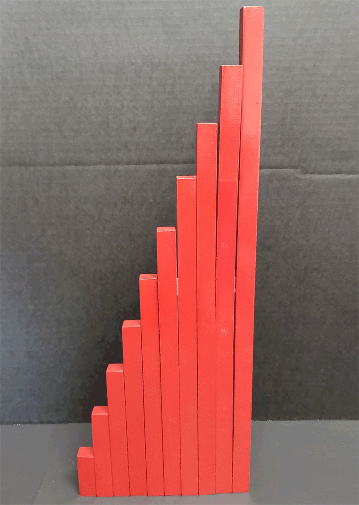 Montessori Red Rods Montessori Sensorial Materials Long | Etsy