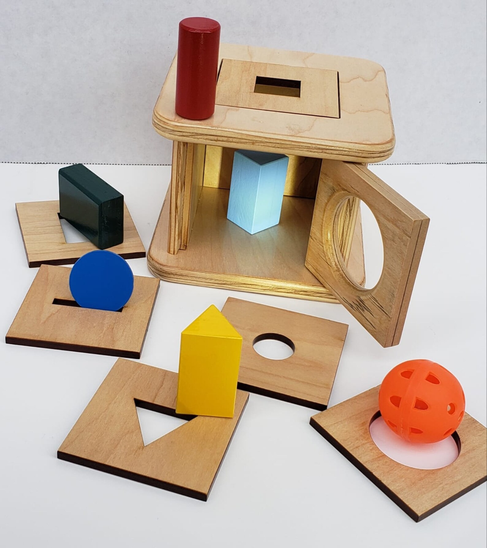 Montessori Imbucare Box 6 in 1 Shape Matching Box Wooden - Etsy
