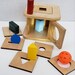 Montessori Imbucare Box 6 in 1 Shape Matching Box Wooden Sensorial ...