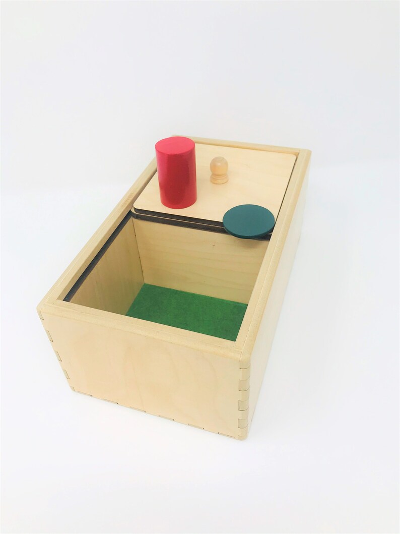Montessori Imbucare Box With Sliding Lid Infants Object - Etsy